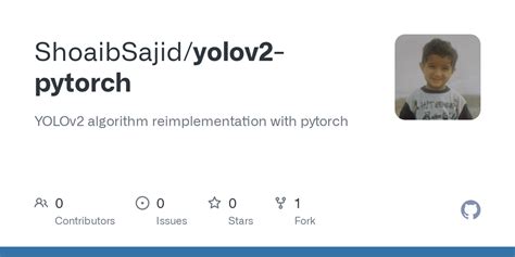 Github Shoaibsajidyolov2 Pytorch Yolov2 Algorithm Reimplementation With Pytorch