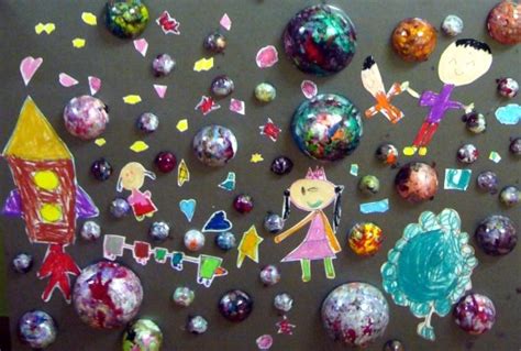 아동미술 마블링 놀이 우주 행성 만들기 네이버 블로그