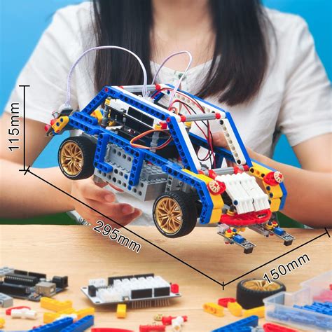 Osoyoo Model T Building Block Robot Car Kit Para Arduino Stem Educativo Proyecto De Programación