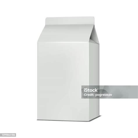 빈 흰색 박공 상단 판지 현실적인 벡터 모형 우유 주스 또는 기타 액체 제품 모형을위한 판지 상자 디자인을위한 식품 포장 템플릿