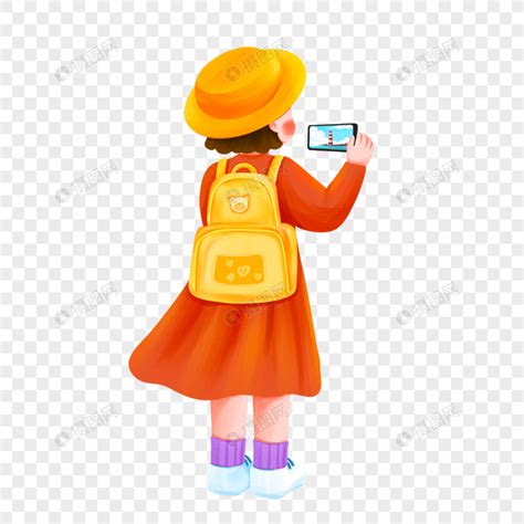 사진을 찍는 소녀 Png 일러스트 무료 다운로드 Lovepik