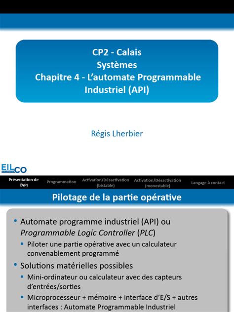 cours systèmes chapitre 3 automatismes automate programmable industriel pdf