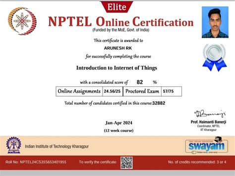 Arunesh Rk On Linkedin Nptel Placement