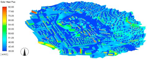 Solar Heat Flux In The Central Explicitly Modelled Part Of The Domain