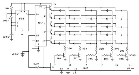 60 Light Sequencer Using A Matrix Ledandlightcircuit Circuit Diagram