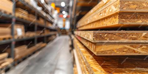 Premium Photo Neatly Stacked Osb Sheets In A Hardware Store Warehouse