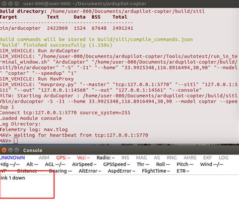 Link Down Error Occurs In Copter SITL Simulation ArduCopter ArduPilot Discourse