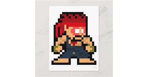 8 Bit Evil Ryu Postcard Zazzle