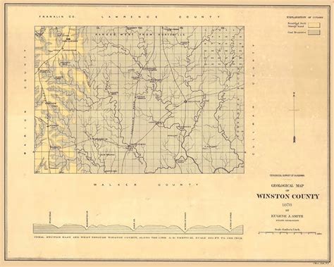 1878 Map Of Winston County Alabama Etsy