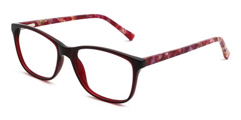 Marisol Rectangle Red Glasses For Women Lensmart