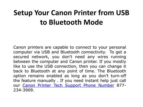 PPT Setup Your Canon Printer From USB To Bluetooth Mode PowerPoint Presentation ID