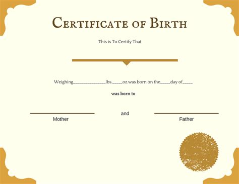 Birth Certificate Blank Template Imgflip