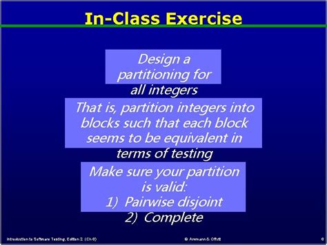 Introduction To Software Testing Chapter 6 Input Space