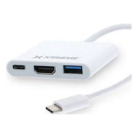 Xtreme 3 In 1 Type C Hub Multi Port Adapter Smartphone USB HDMI White Hub Adapter Walmart Com