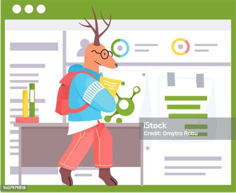 화학 수업에서 운동 책을 손에 들고 사슴 여학생 학교 가방을 가진 똑똑한 활동적인 학생 가방에 대한 스톡 벡터 아트 및 기타 이미지 가방 가정의 방 고등학교 이하