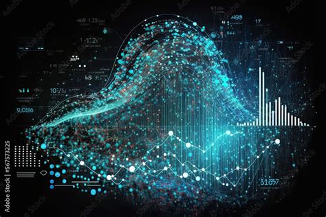 Big Data Technology And Data Science Visualizing Complex Data Set On Virtual Screen Data Flow