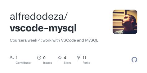 Github Alfredodeza Vscode Mysql Coursera Week Work With Vscode And Mysql