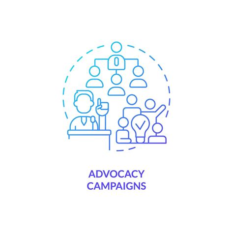 Gradient Advocacy Campaigns Icon Concept Isolated Vector Lobbying