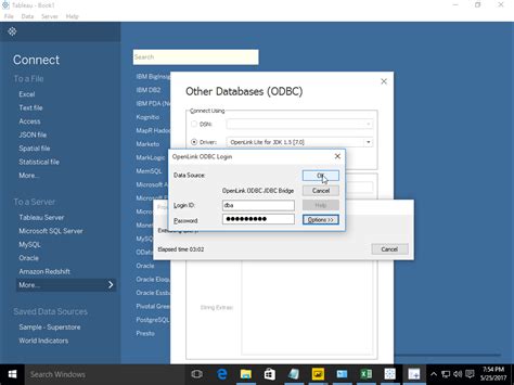 Using Openlinks Odbc Jdbc Bridge To Access Jdbc Data Sources Via Tableau Windows Edition