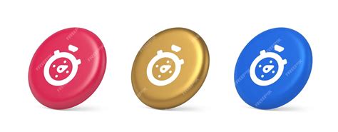 Premium Vector Stopwatch Button Timer Speed Time Counting Application Panel Interface 3d