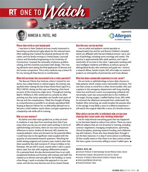 October 2022 Insert Issue Retina Today