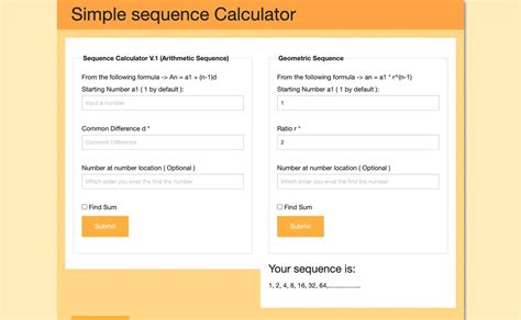 Sequence Calculator Hams Web