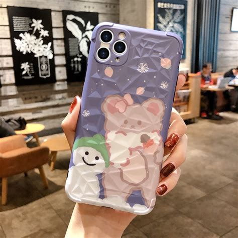 11 แอปเปิ้ลโทรศัพท์เปลือกแขนป้องกัน Xsmax คริสต์มาสหมี 11pro นุ่มซิลิโคน 8p เครือข่ายการ์ตูน