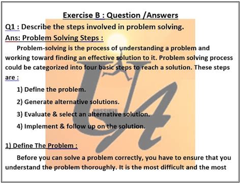 Computer Science Chapter Exercise Solution