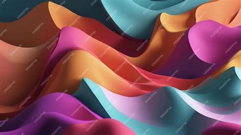 Premium Ai Image Soft Wavy Shapes Trendy Modern Abstract Background Windows 11 Style 3d Render