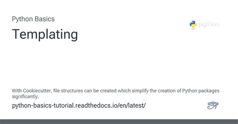 Templating Python Basics 2510