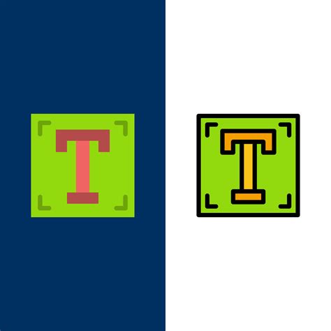 Designer Font Path Program Text Icons Flat And Line Filled Icon Set Vector Blue Background