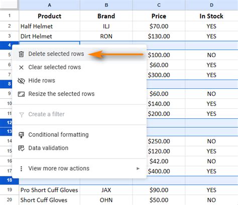 5 Simple Ways To Delete Empty Rows Cells In Google Sheets