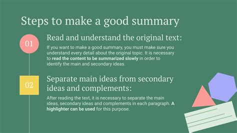 How To Summarize A Text Google Slides PPT