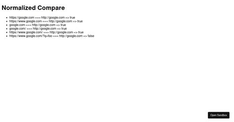 normalize url codesandbox