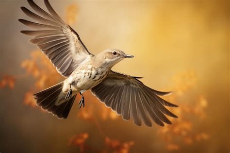 Premium Ai Image Mocking Bird Flying