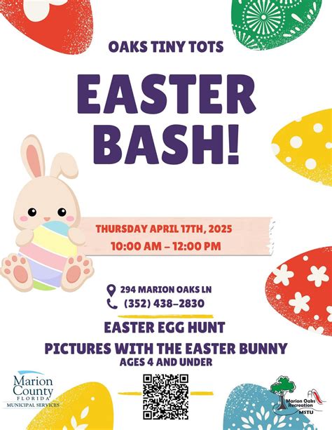 Oaks Tiny Tots Easter Bash Marion Oaks Community Center Mstu Oxford 17 April 2025 Allevents