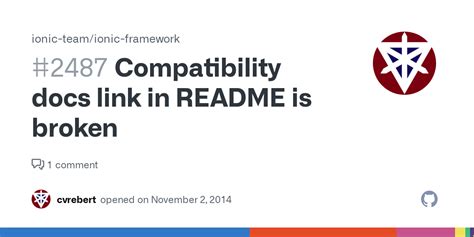 Compatibility Docs Link In Readme Is Broken · Issue 2487 · Ionic Team