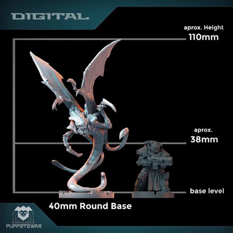 3d Printable Flying Assassin Bug By Puppetswar Miniatures