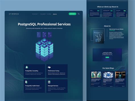 Postgresql Services Ui Design In Figma By Saba Designs On Dribbble