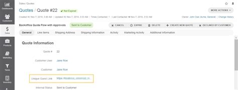 Send A Guest Quote Orocommerce Orocrm And Oroplatform Documentation