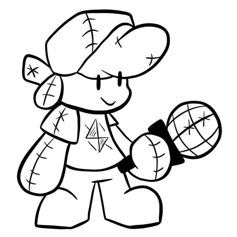 How To Draw Babefriend Doll FNF Sketchok Easy Drawing Guides