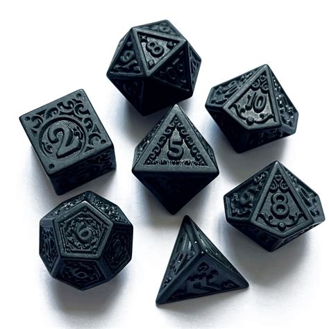 Runes Dice Set Black Tavern Dice