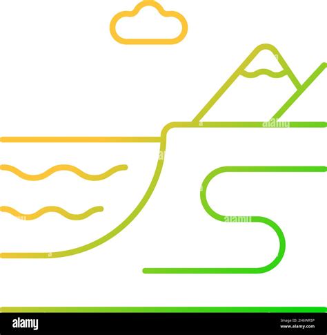 Coastal Land Gradient Linear Vector Icon Stock Vector Image And Art Alamy