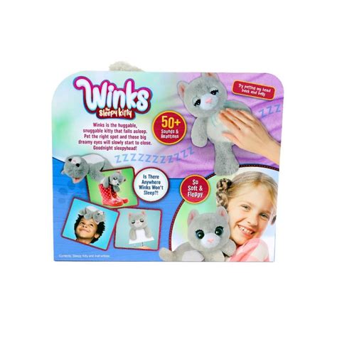 Jucarie De Plus Interactiva My Fuzzy Friends Winks Sleepy Kitty Noriel