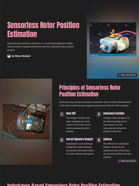Sensorless Rotor Position Estimation Pdf Electric Motor Inductance