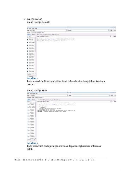 Laporan Tugas Keamanan Jaringan Network Scanning Pdf