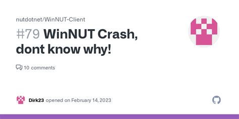 WinNUT Crash Dont Know Why Issue Nutdotnet WinNUT Client GitHub