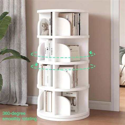 Rotating Bookshelf 360 Degree Revolving Bookcase Zwob