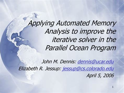 Ppt Applying Automated Memory Analysis To Improve The Iterative