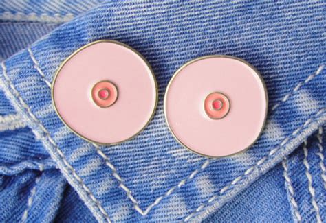 These Pair Of Pins That Are Literally The Tits Freethenipple Feminist Enamel Pins Feminist